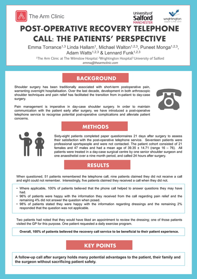 Post-operative recovery telephone call: the patients' perspective | PDF