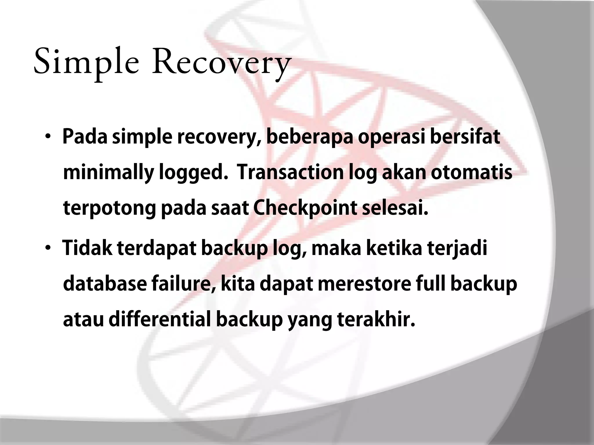 Recovery database sql server | PPT
