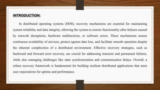 Recovery in Distributed operating system | PPT