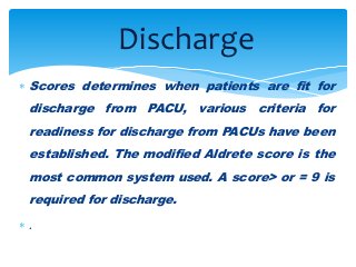 Recovery from anesthesia | PPTX