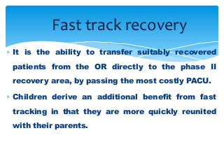 Recovery from anesthesia | PPTX