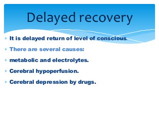 Recovery from anesthesia | PPTX