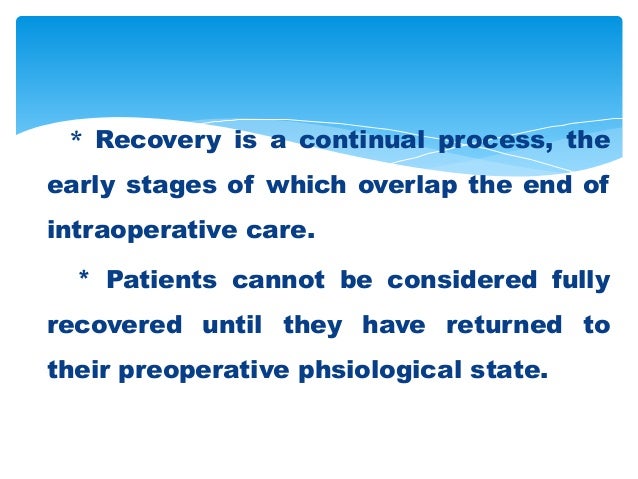 Recovery from anesthesia | PPTX