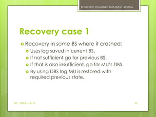 Recovery in database system new | PPT