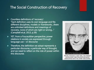 Recovery in mental health | PPTX