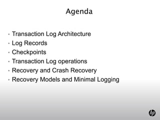 Recovery, logging and the transaction log | PPTX | Databases | Computer ...