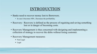 Recovery management In Banks | PPTX