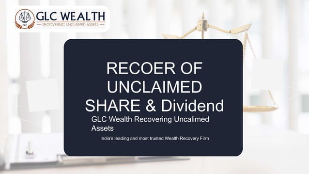 Recovery of shares | Unclaimed Dividend | Physical Share certificate.pptx