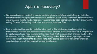 Recovery (Oracle) | PPTX