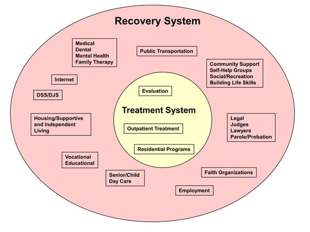 Recovery oriented systems of care and peer led services
