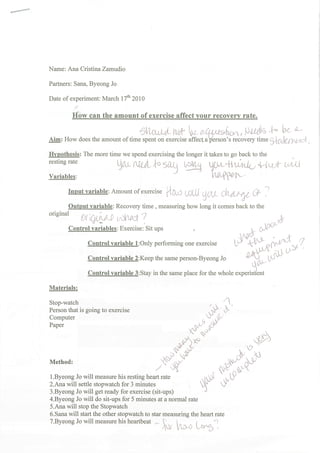 Recovery rate lab report grade | PDF