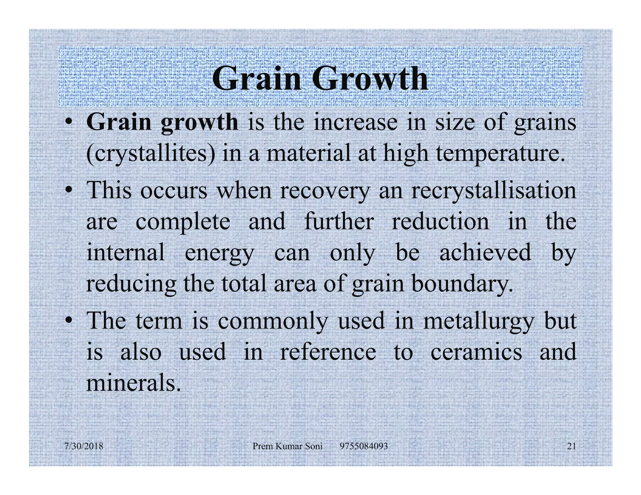 Recovery recrystallization and grain growth | PDF