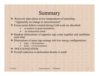 Recovery recrystallization and grain growth | PDF