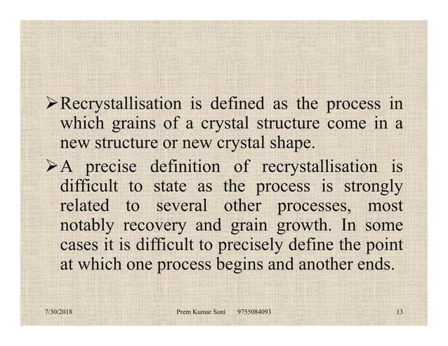 Recovery Recrystallization And Grain Growth Pdf