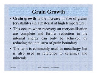 Recovery recrystallization and grain growth | PDF