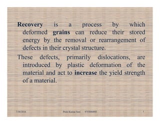 Recovery recrystallization and grain growth | PDF