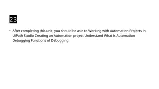 RPA Foundation Learning & Sharing, UiPath | PPT
