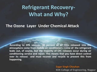 Refrigerant Recovery system part 1 | PPTX
