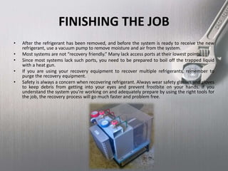 Refrigerant Recovery system (3) | PPTX