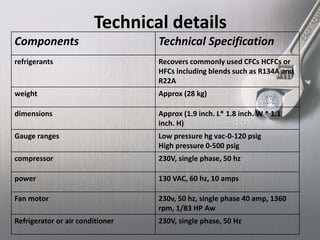 Refrigerant Recovery system (3) | PPTX