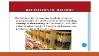 record and report | PPT