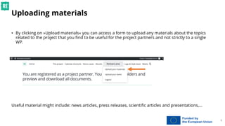 RECREATE_Partners area instructions | PPT