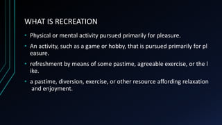 Recreation FW01 | PPTX