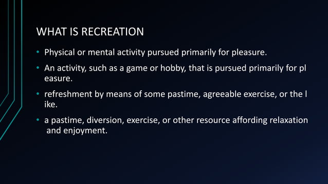 Recreation FW01 | PPTX