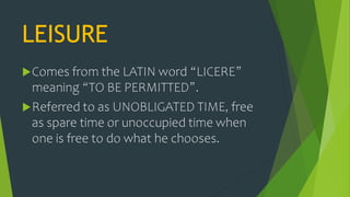 RECREATION and LEISURE Quarter 3 Module 1.pptx