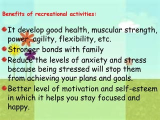 Recreation activities done for grade 8.pptx