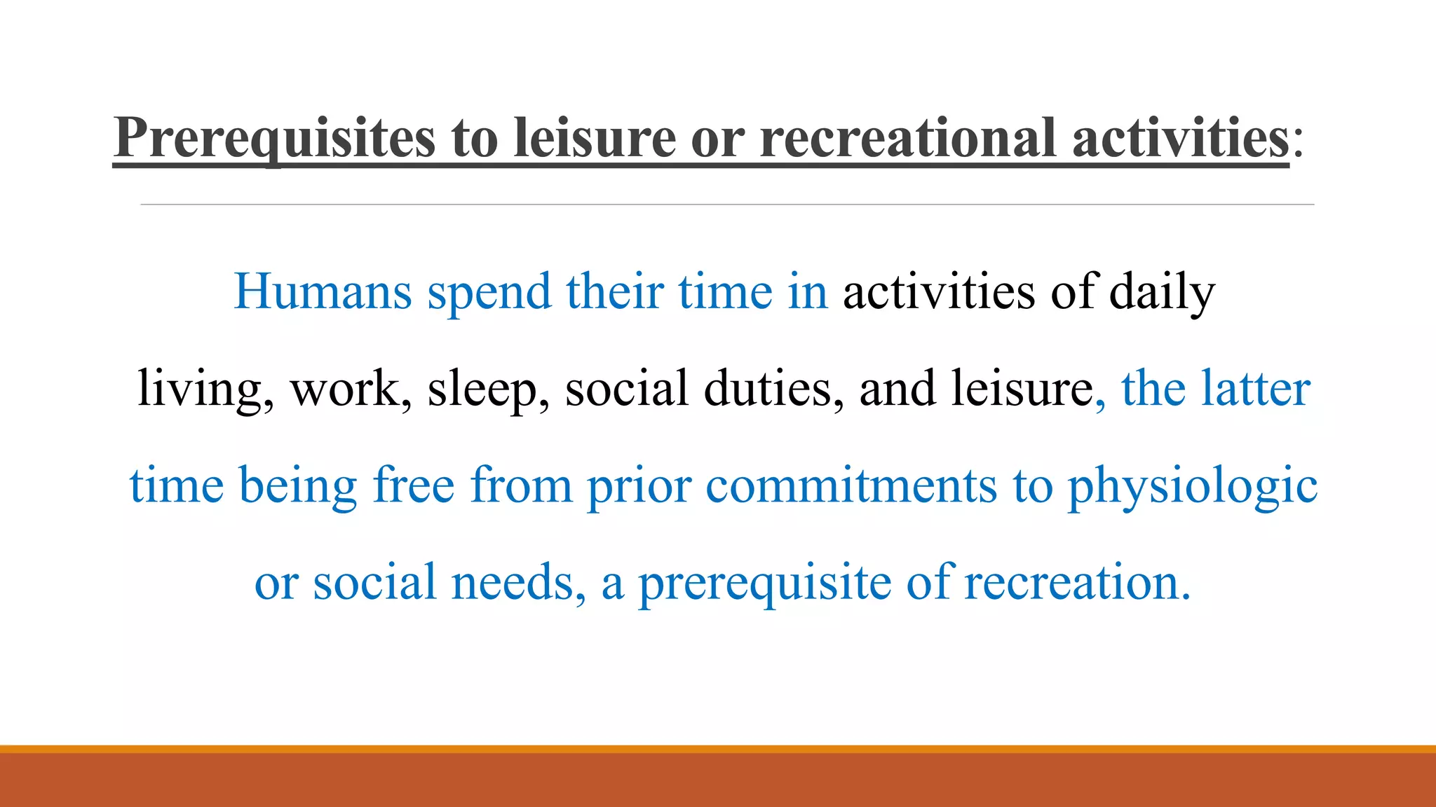 Recreational activities | PPTX