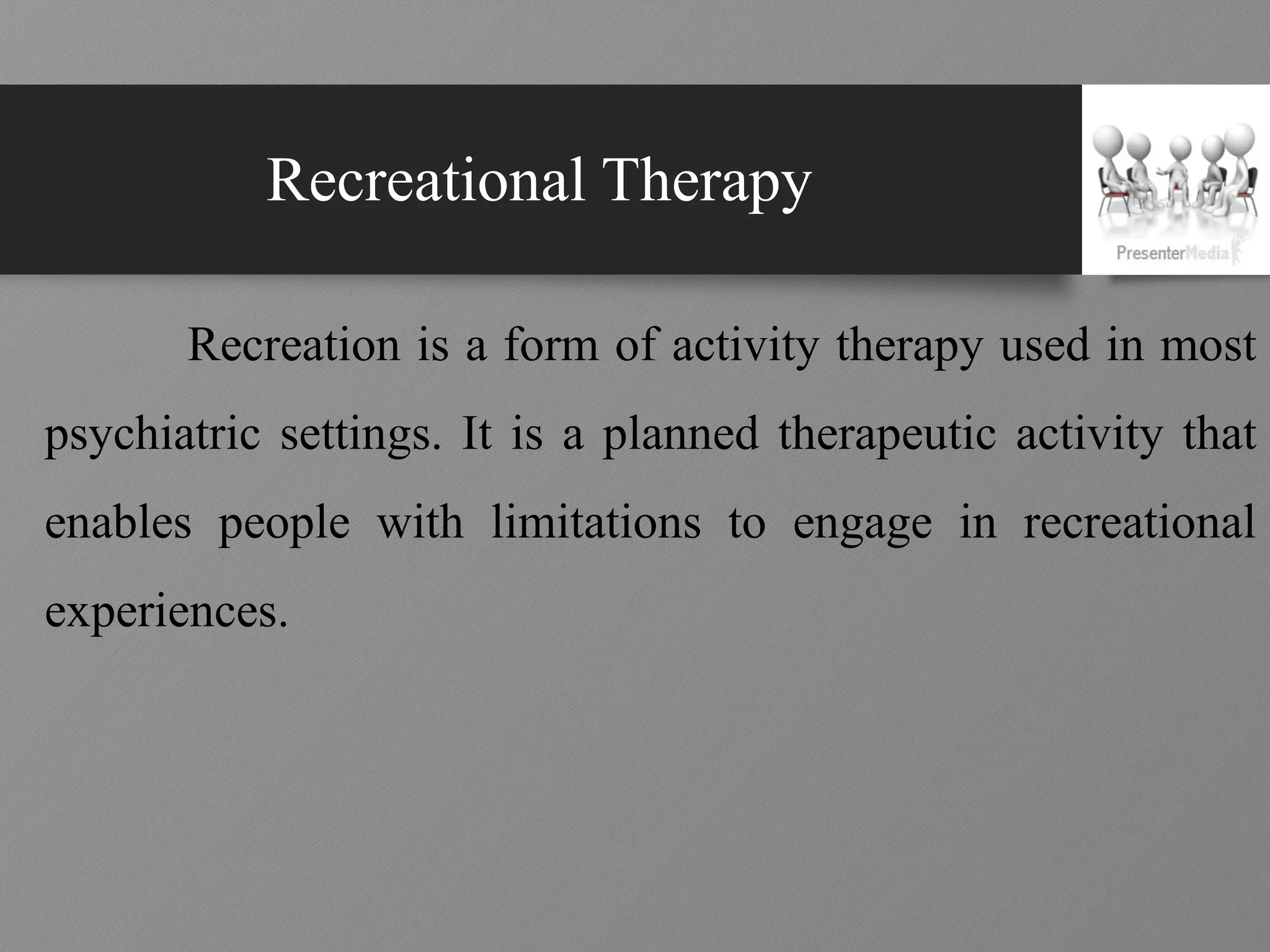 RECREATIONAL& BIBLIO THERAPY.pptx MHN unit V | PPT