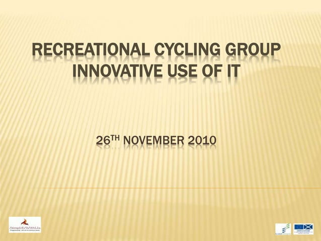 WTI - Recreational cycling and social media workshop slides | PPT