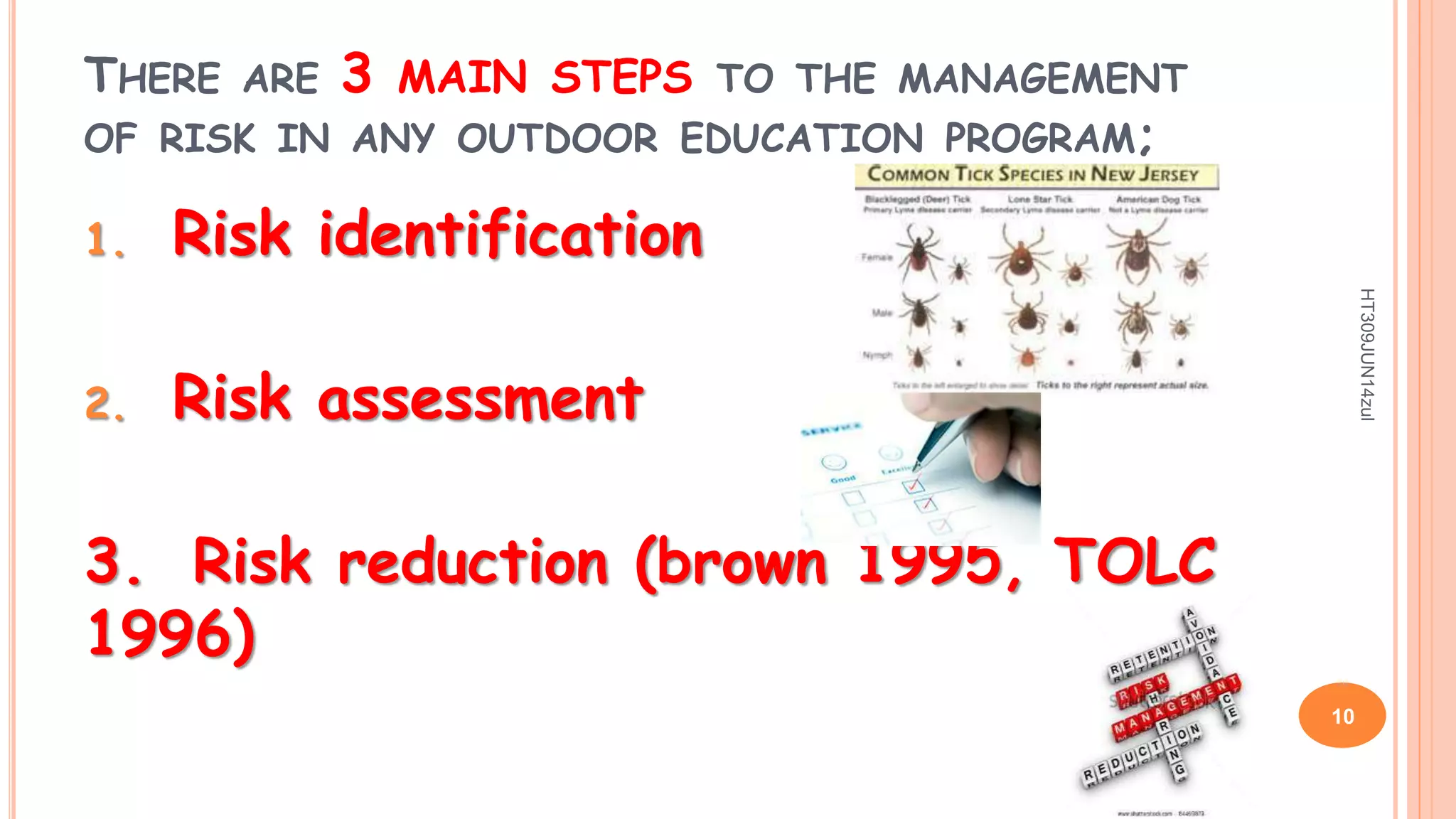 Recreational safety and risk management plan | PPTX