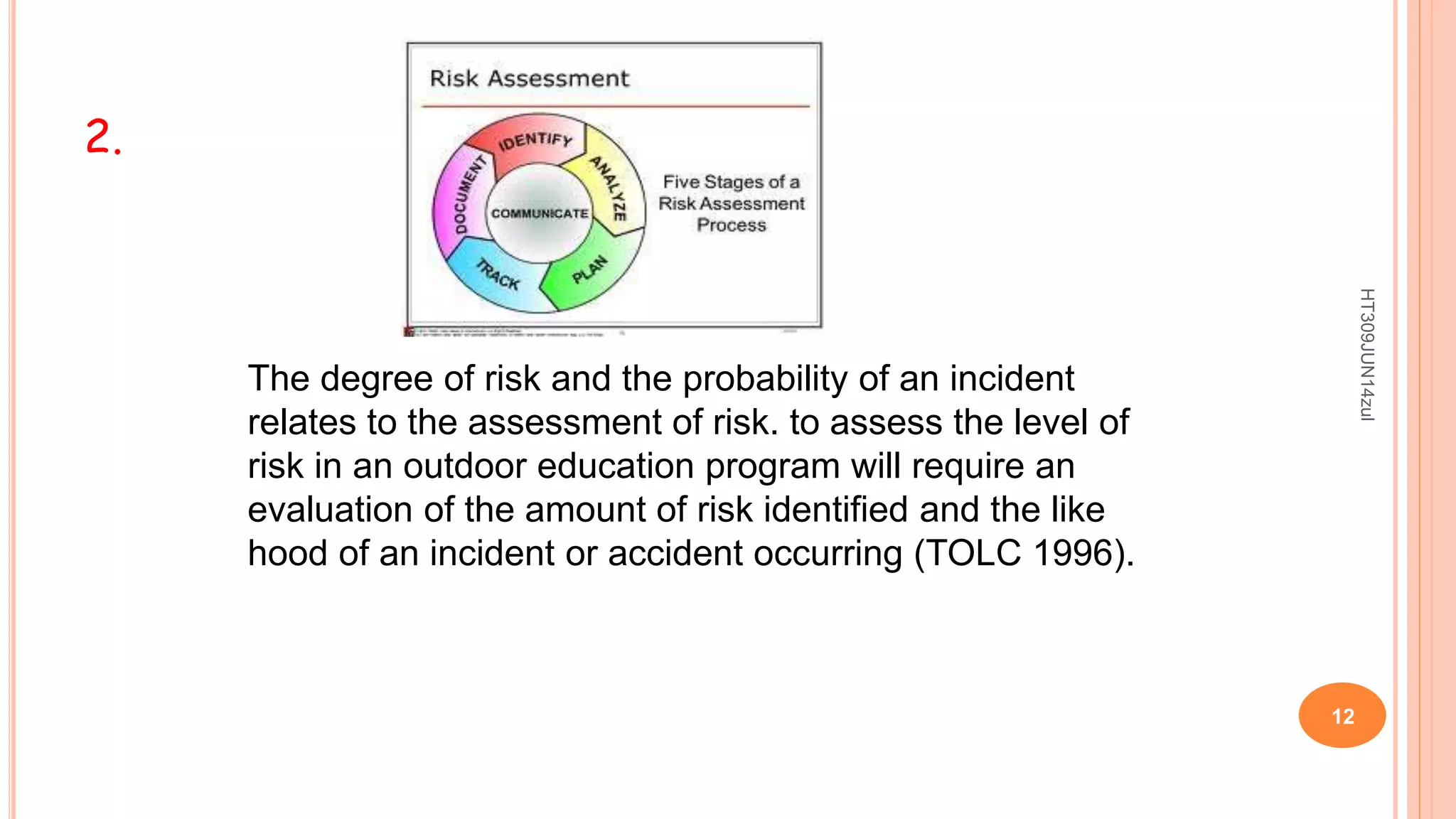 Recreational safety and risk management plan | PPTX