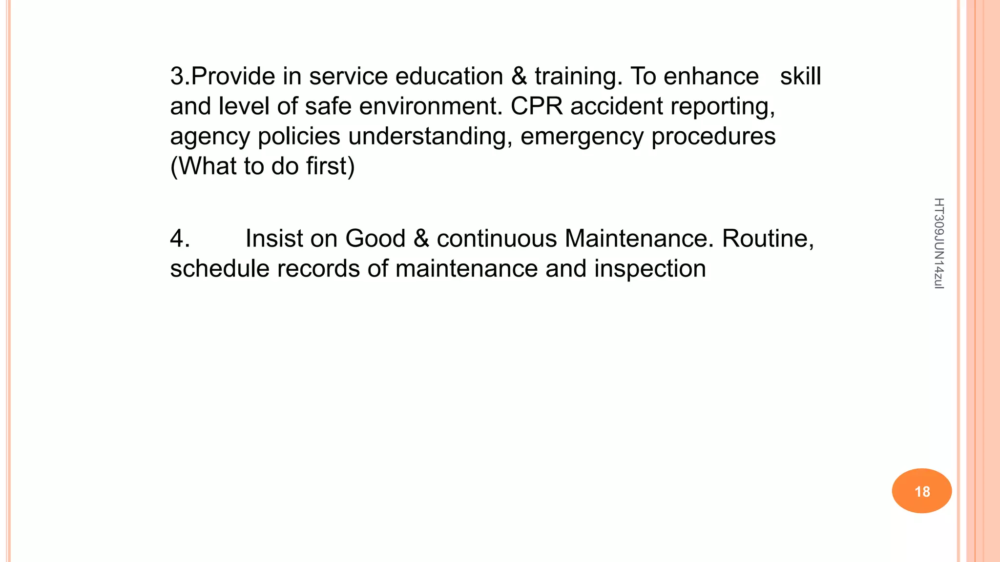 Recreational safety and risk management plan | PPTX