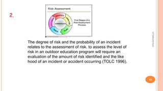 Recreational safety and risk management plan | PPTX