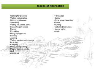 Recreational spaces | PPTX