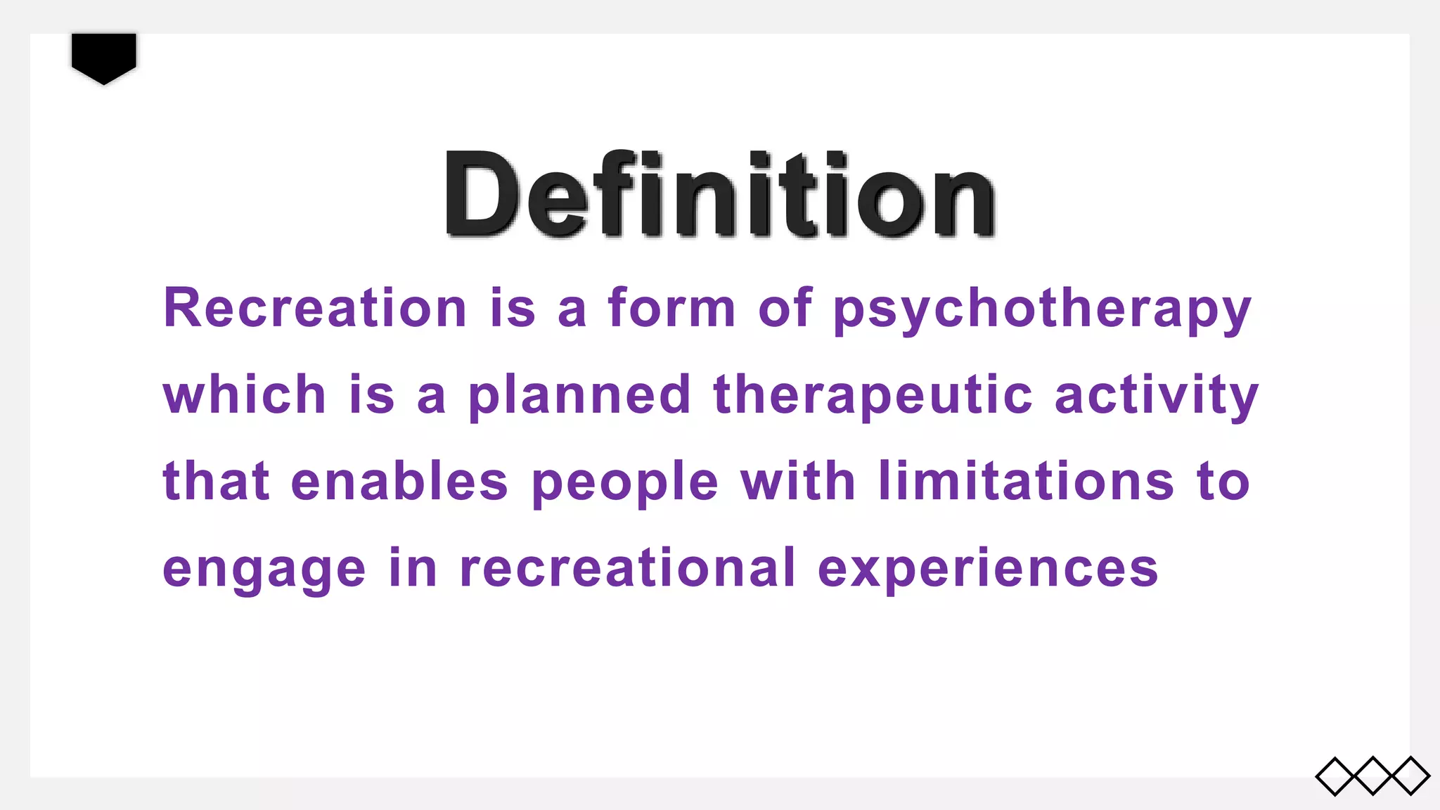 Recreational therapy | PPTX