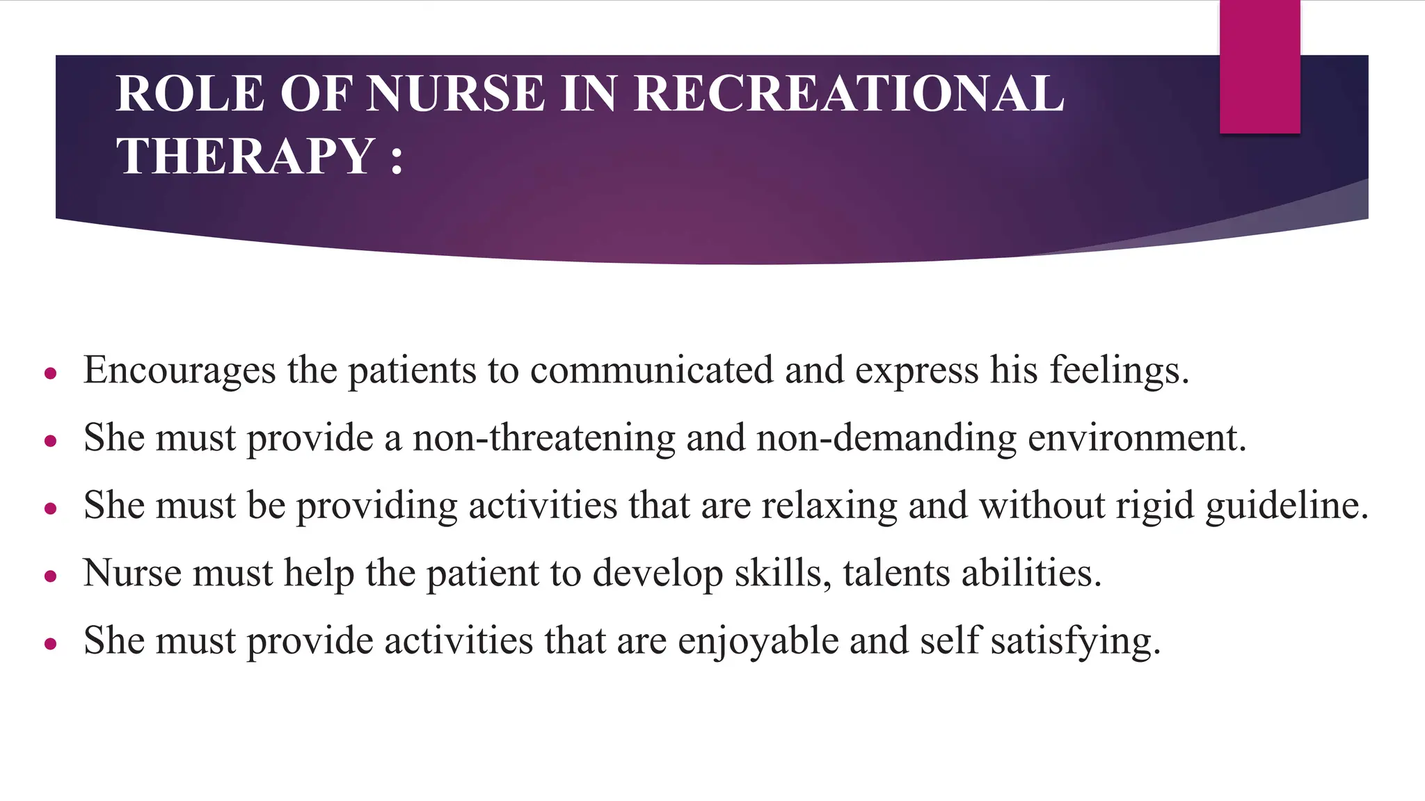 Recreational therapy ppt.pptx total topic | PPTX