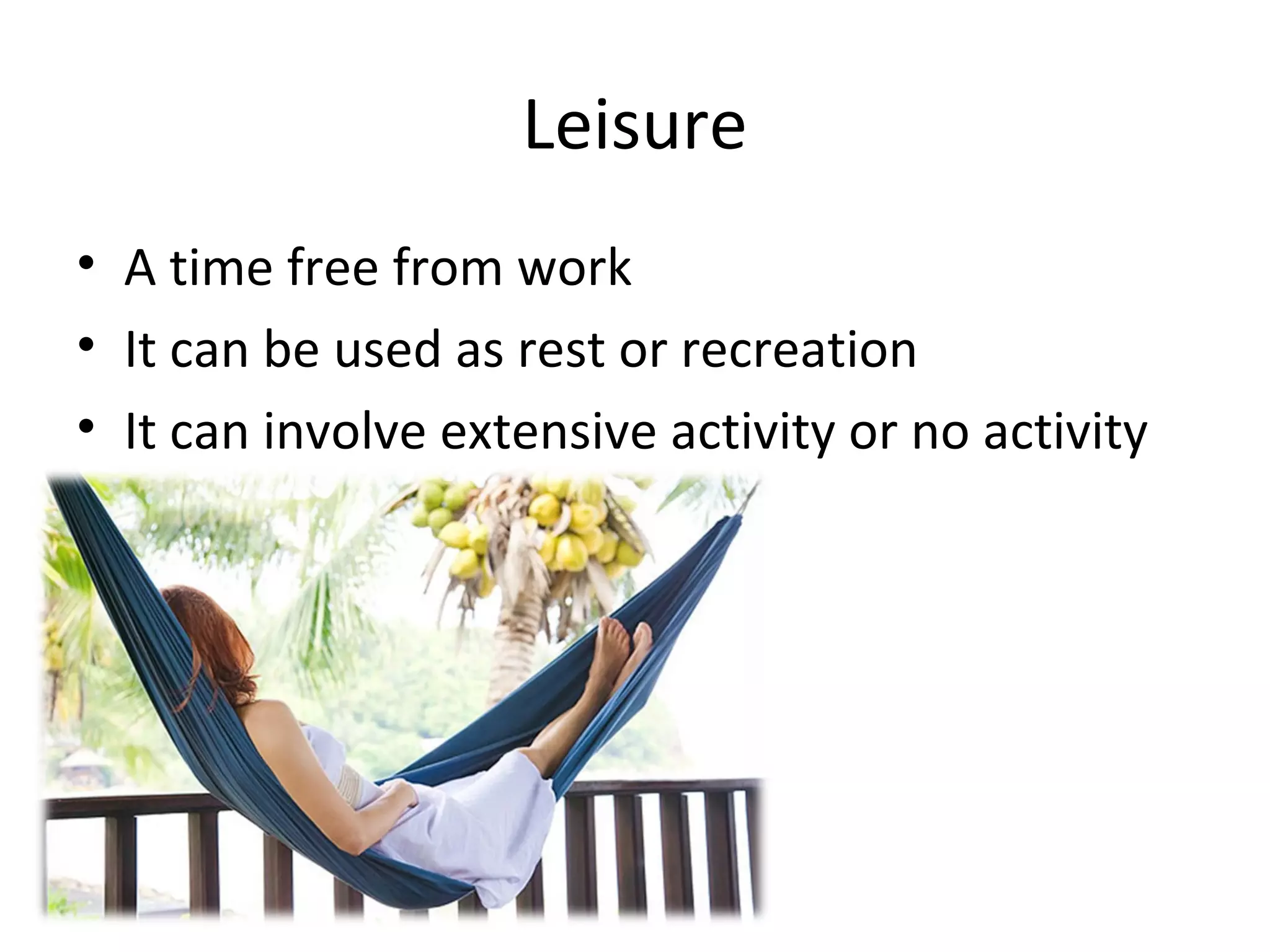 Recreation & leisure | PPT