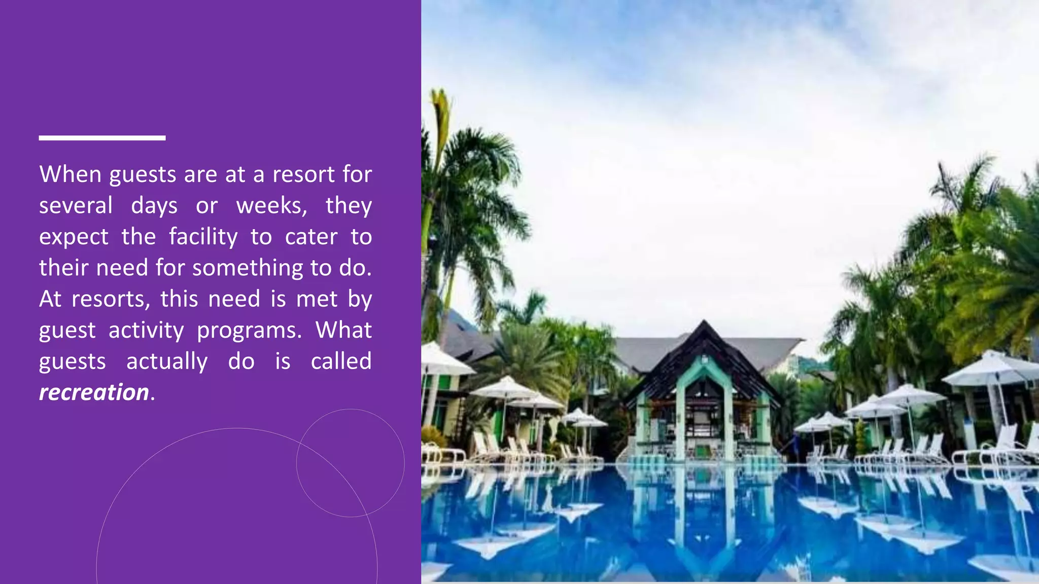 Recreation management in Resorts | PPTX