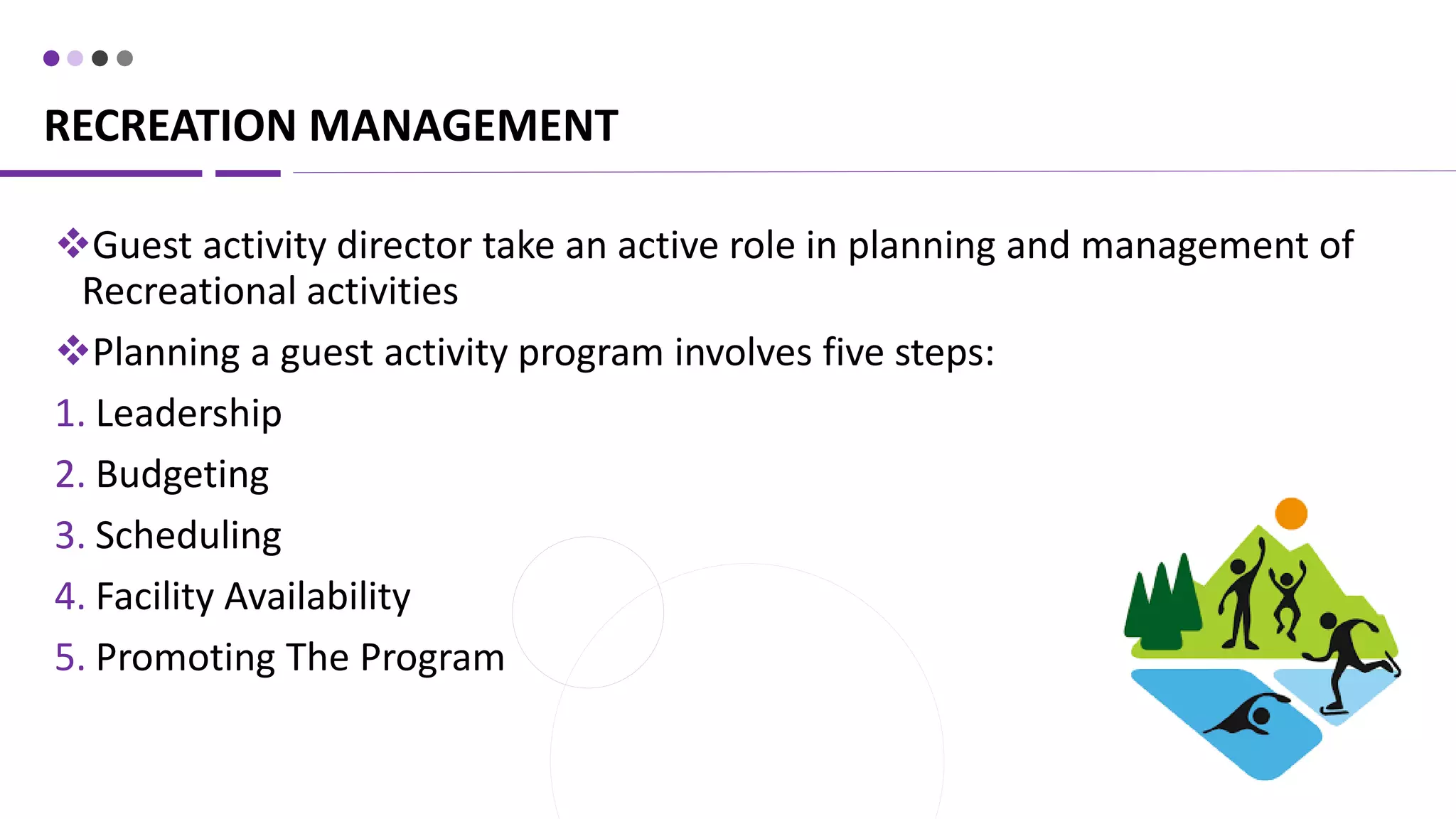 Recreation management in Resorts | PPTX