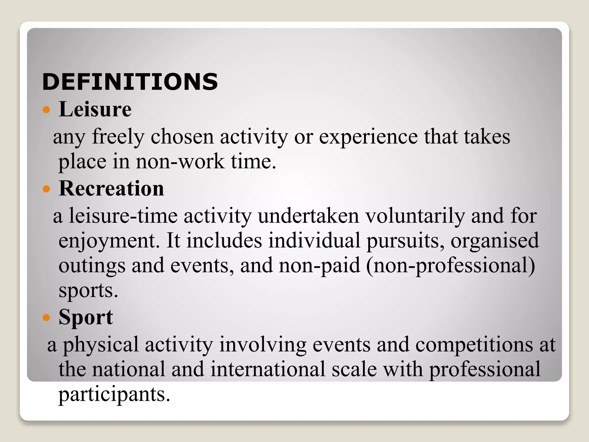 Recreation management rides and games in amusement park | PPTX