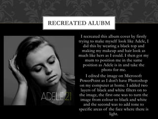 A2 MEDIA - Recreation of an album cover | PPTX | Photo Editing Software ...