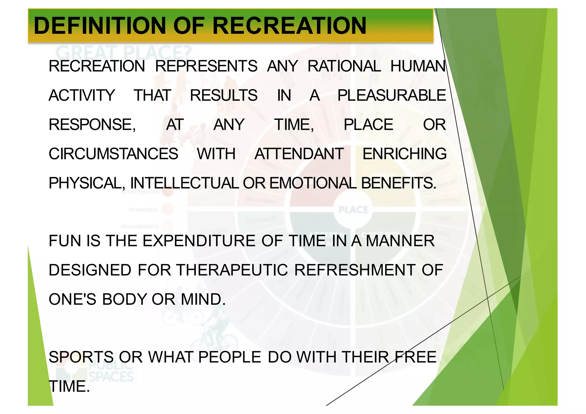 Recreation spaces | PDF