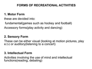 Recreation therapy | PPTX