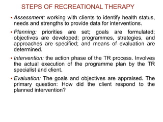 Recreation therapy | PPTX