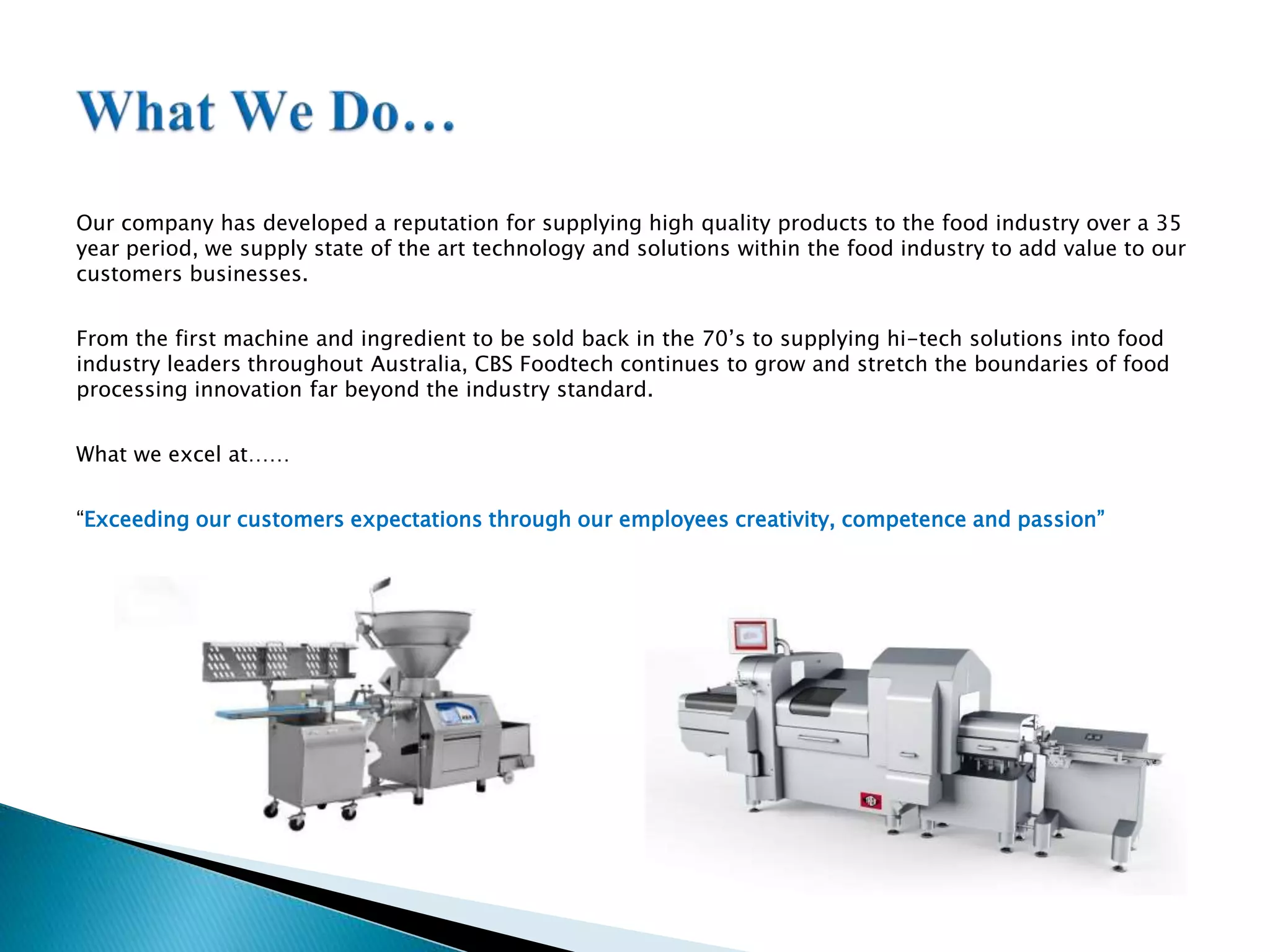 Working for CBS Foodtech | PPT