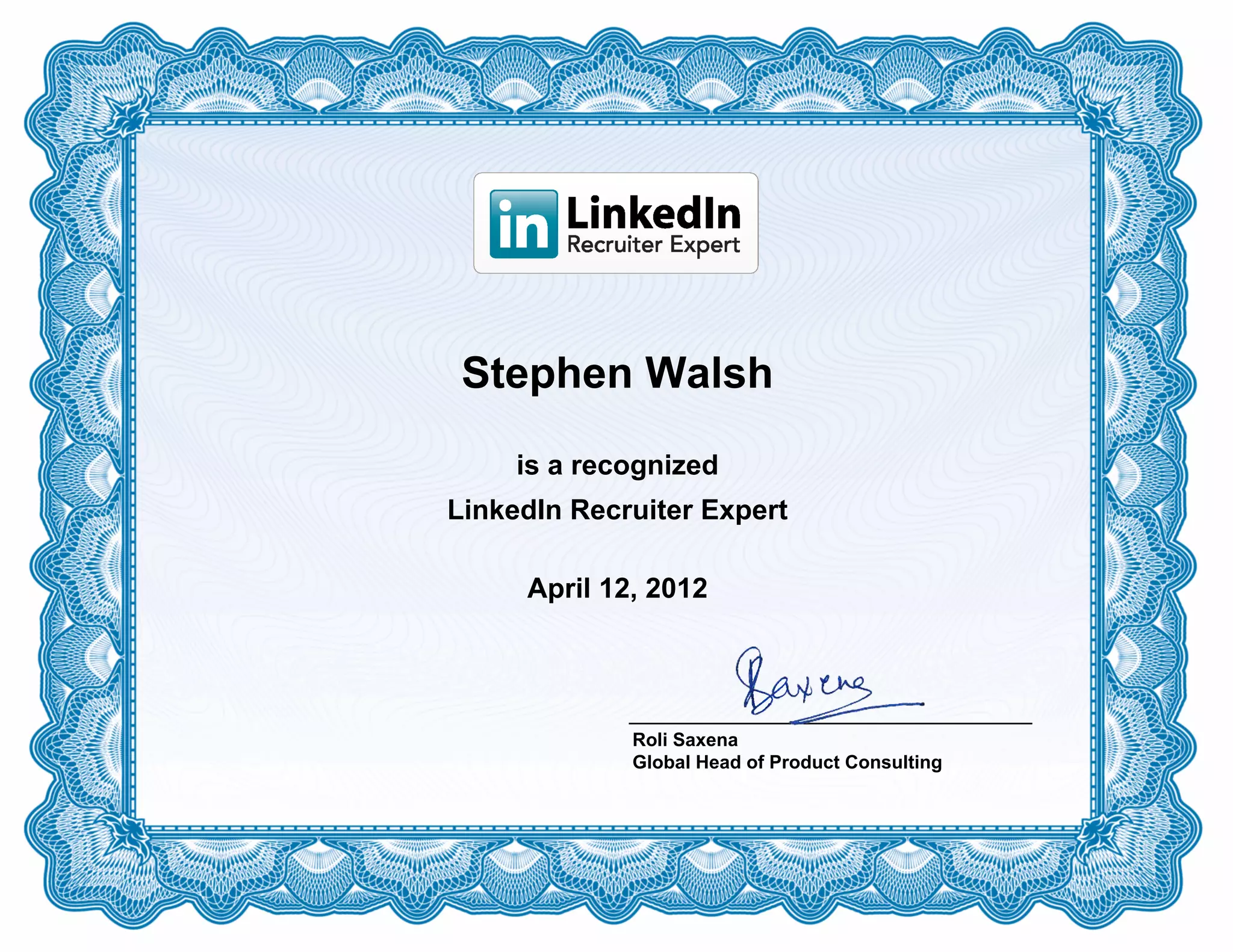 Recruiter Expert Certificate | PDF